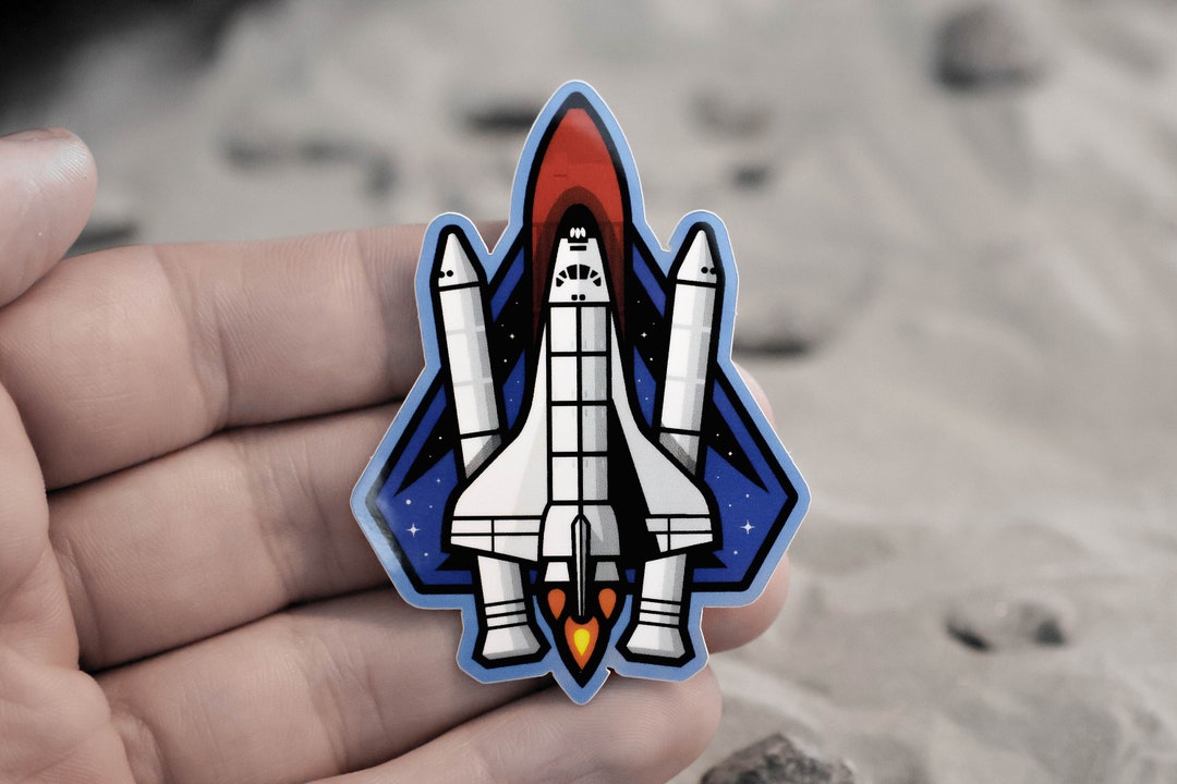 Space Shuttle Launch Vinyl Sticker Mission Patch - 2.5'x2.5' Laptop ...