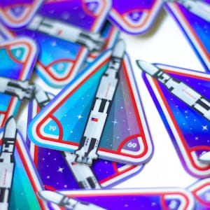NASA Saturn V Apollo Sticker Holographic Vinyl 2 X 2 Inch - Etsy Canada