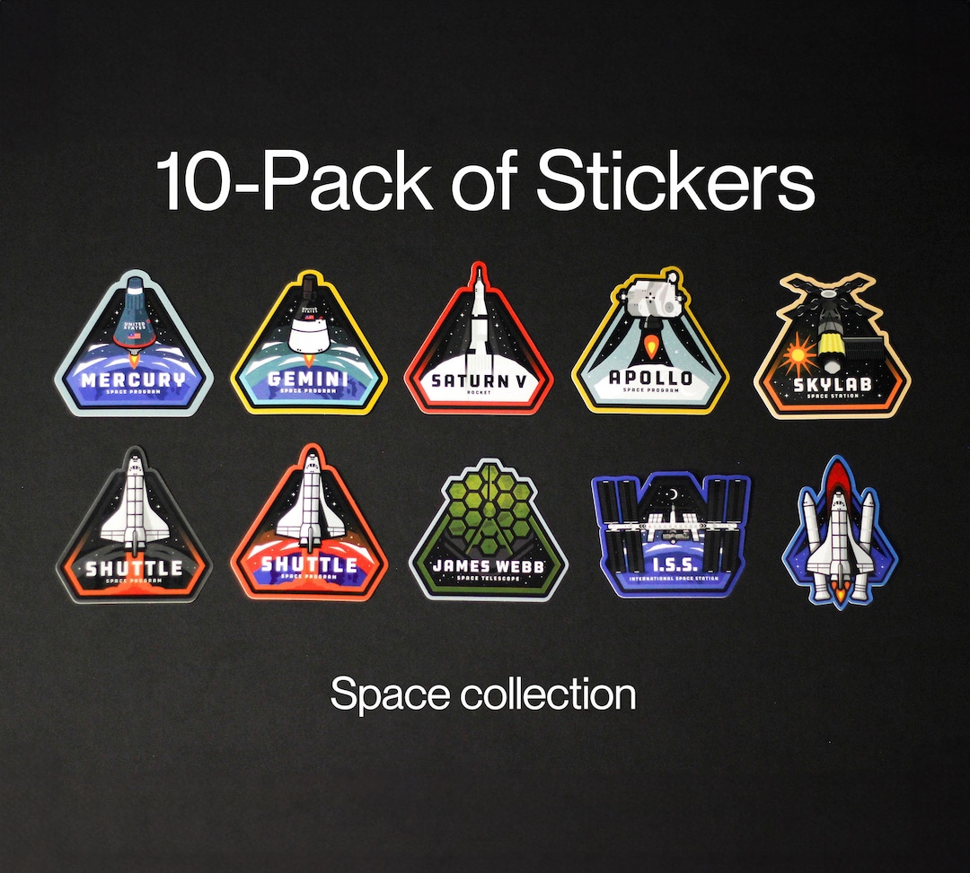 NASA Space Stickers 10-pack - Etsy