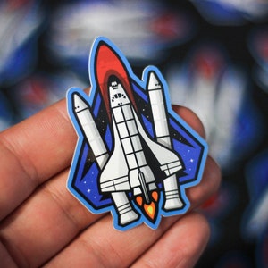 Space Shuttle Launch Vinyl Sticker Mission Patch - 2.5'x2.5' Laptop Phone Decal - Etsy