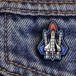 NASA Space Shuttle Enamel Pin - 1" Soft Enamel Pin - Space Exploration ...