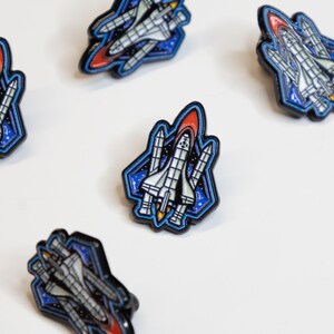 NASA Space Shuttle Enamel Pin - 1" Soft Enamel Pin - Space Exploration ...