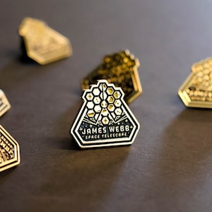 NASA James Webb Space Telescope Enamel Pin - Gold Mirror Finish 1x1" - Etsy