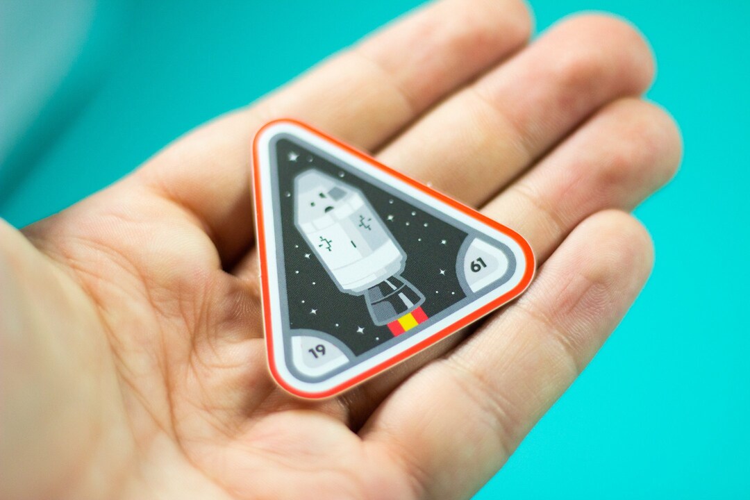 NASA Moon Landing Sticker - Foil Metal Effect - 2 X 2 Inch - Moon ...