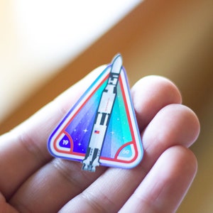 NASA Saturn V Apollo Sticker Holographic Vinyl 2 X 2 Inch - Etsy Canada