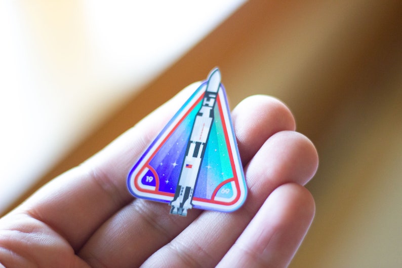 NASA Saturn V Apollo Sticker Holographic Vinyl 2 X 2 Inch - Etsy Canada
