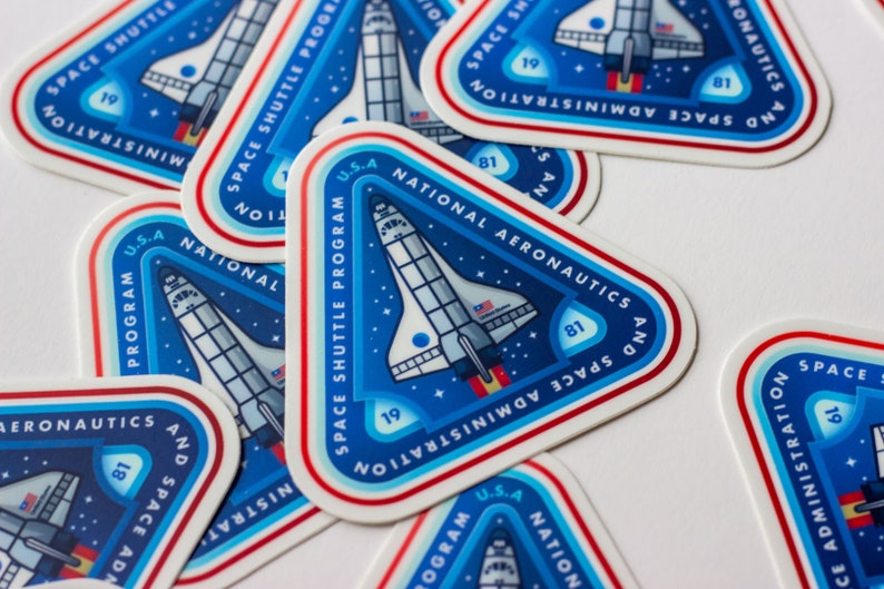 NASA Space Shuttle Sticker Matte Vinyl 3 X 3 Inch Outer - Etsy Canada