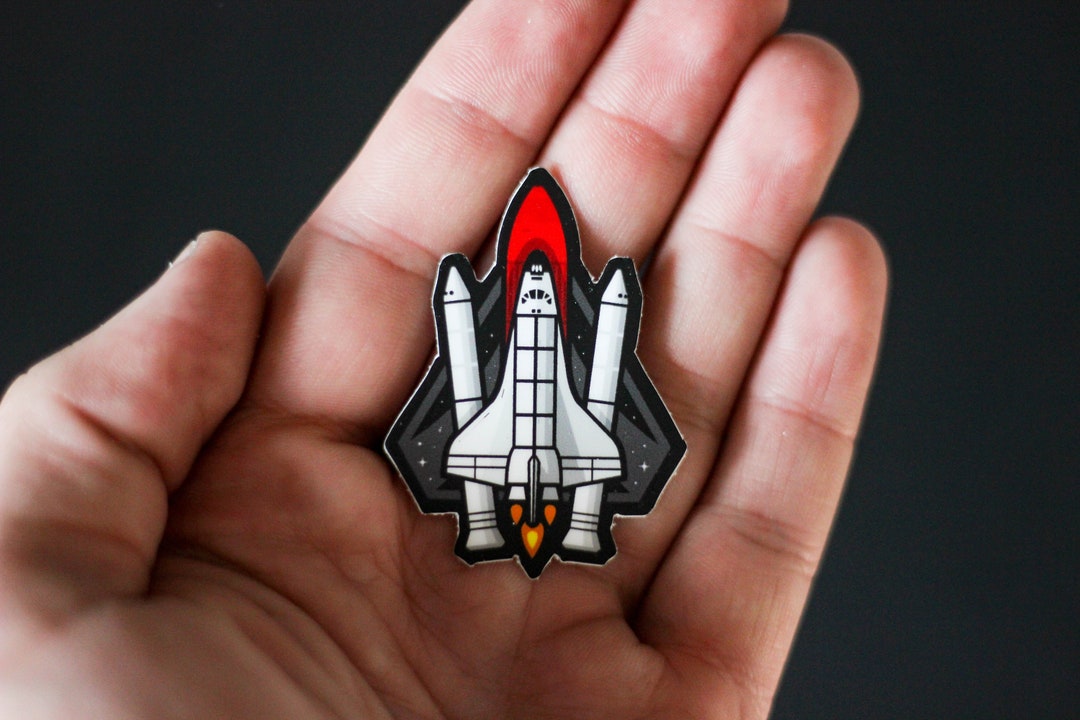NASA Space Shuttle Sticker - Vinyl - 2 X 1.5 Inch - Outer Space Laptop ...