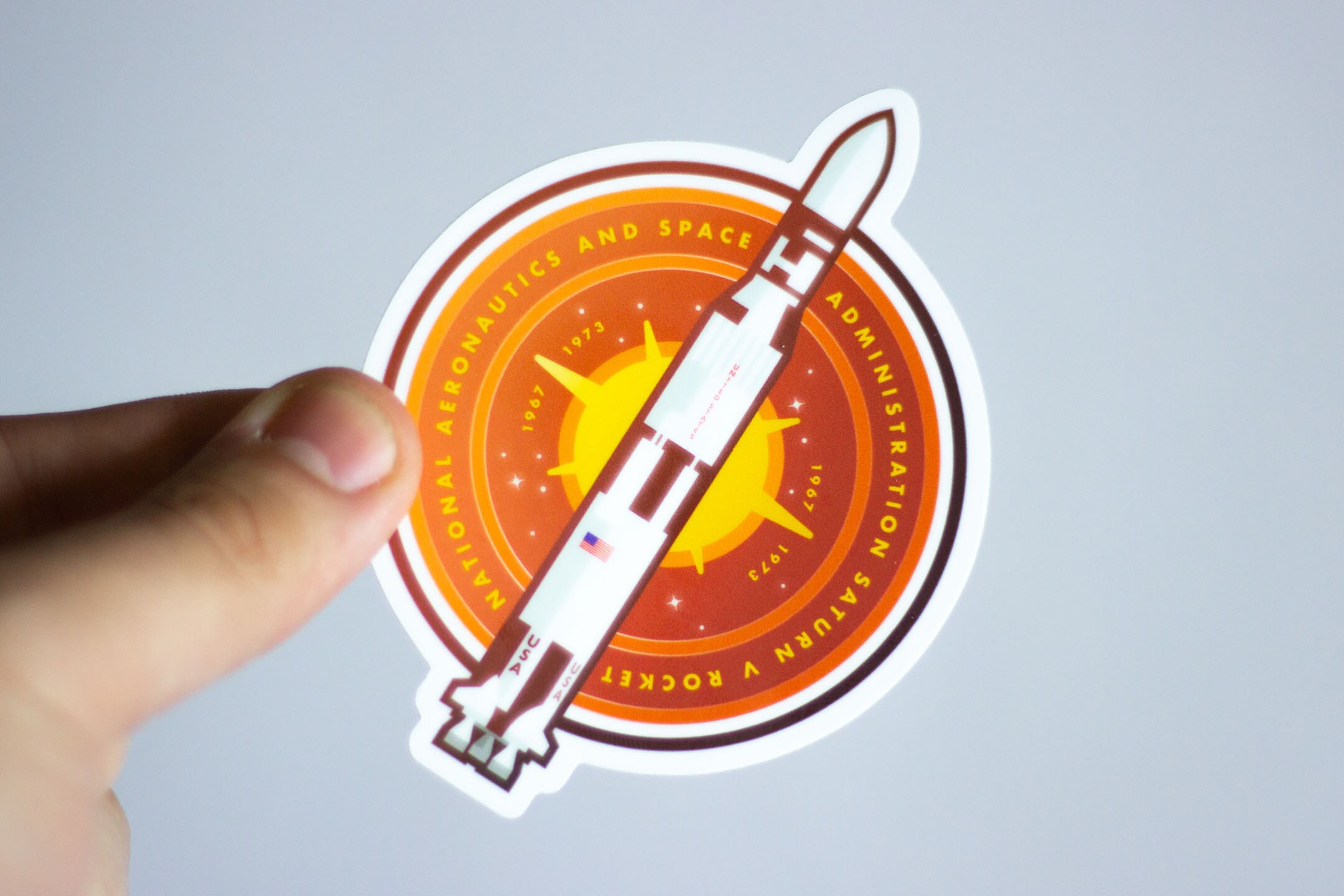 NASA Saturn V Rocket Launch Sticker Matte Vinyl 3 X 3 Inch - Etsy