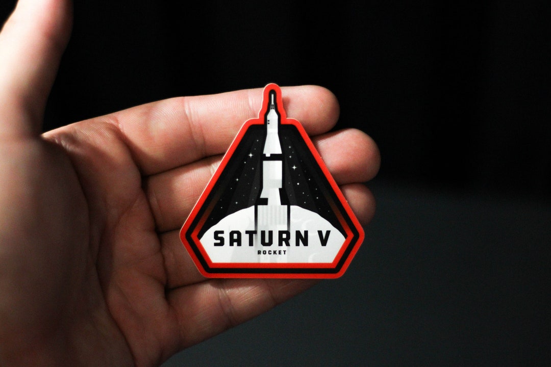 Saturn V Rocket Vinyl Sticker Mission Patch - 2.5'x2.5' Laptop Phone ...