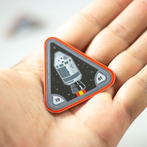 NASA Moon Landing Sticker - Foil Metal Effect - 2 X 2 Inch - Moon ...