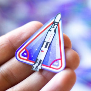 NASA Saturn V Apollo Sticker Holographic Vinyl 2 X 2 Inch - Etsy Canada