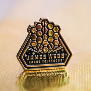 NASA James Webb Space Telescope Enamel Pin - Gold Mirror Finish 1x1" - Etsy