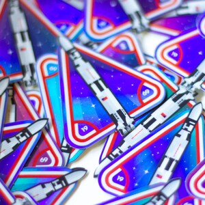 NASA Saturn V Apollo Sticker Holographic Vinyl 2 X 2 Inch - Etsy Canada