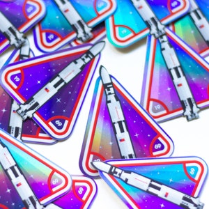 NASA Saturn V Apollo Sticker Holographic Vinyl 2 X 2 Inch - Etsy Canada