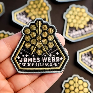 NASA James Webb Space Telescope Embroidered Patch - Gold Stitching 2 ...