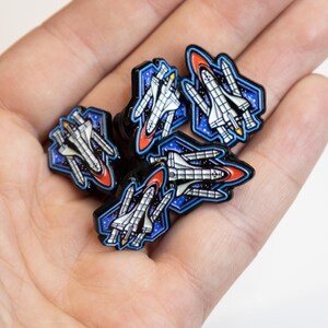 NASA Space Shuttle Enamel Pin - 1" Soft Enamel Pin - Space Exploration ...