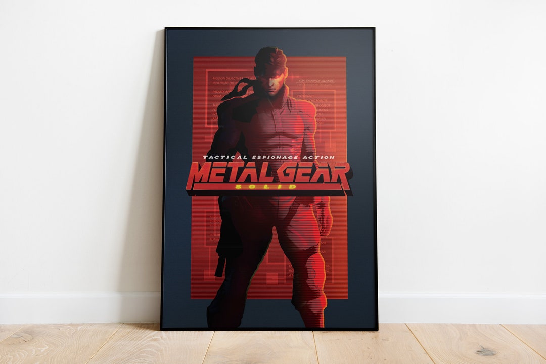 Metal Gear Solid Snake Poster 12 X18 Inch Red Alert Game Print MGS1 ...