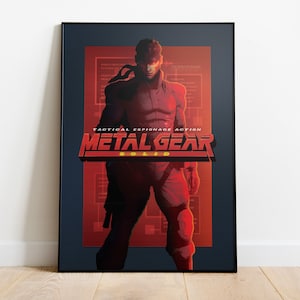 Metal Gear Solid Snake Poster 12 X18 Inch Red Alert Game Print MGS1 ...