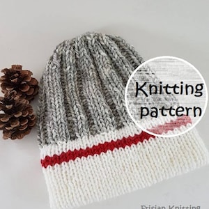 Sock Monkey Hat // Knitting Pattern Hat // PDF Pattern // Winter ...