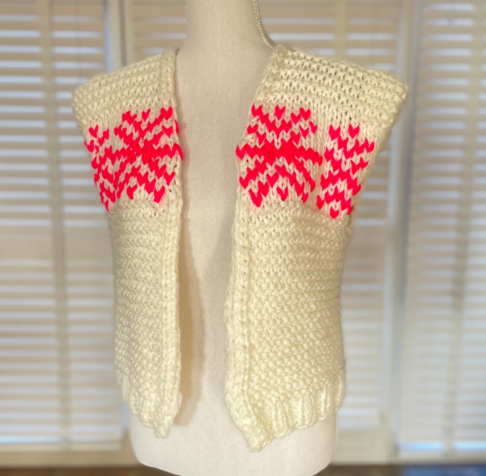 Breipatroon Gilet 'Icecrystal'/ Breien oversized - Etsy Nederland