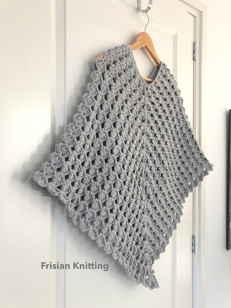 Pattern Poncho // Chunky Poncho // Shawl Scarf Pattern // Diy - Etsy