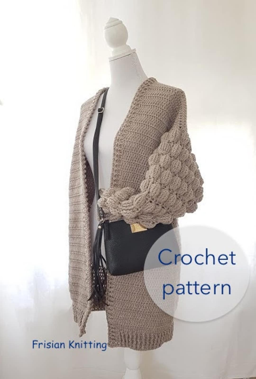 Pattern Bubble Cardigan // Oversized Cardigan // Crochet Cardigan ...
