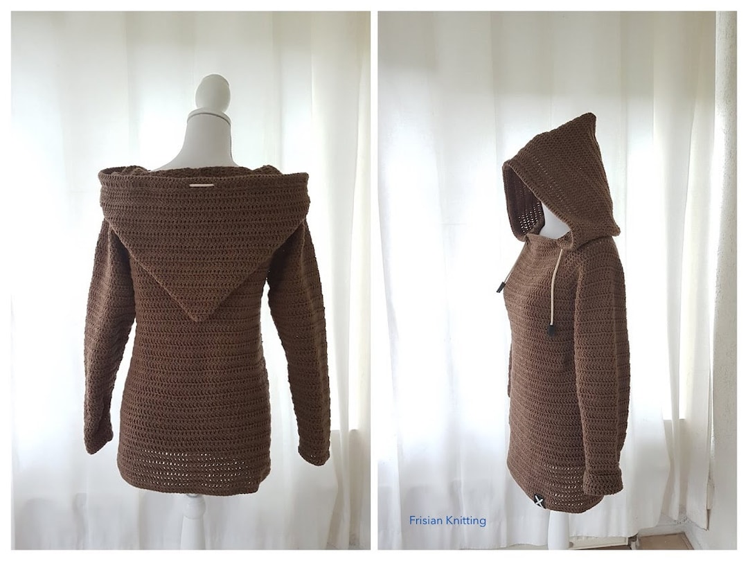 Crochet Pattern Hooded Sweater // Tutorial Tunic // Pattern Hooded ...
