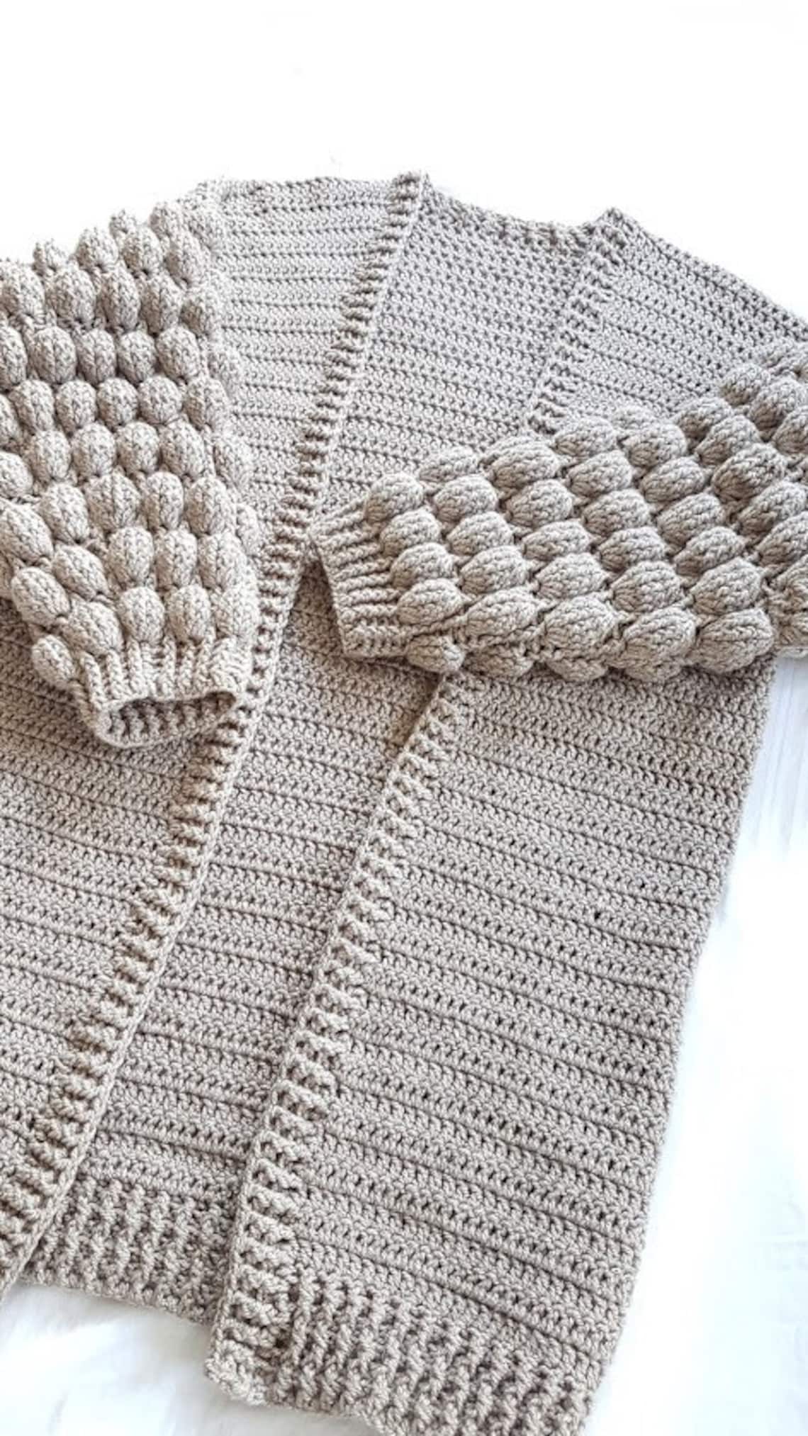 Pattern Bubble Cardigan // Oversized Cardigan // Crochet - Etsy