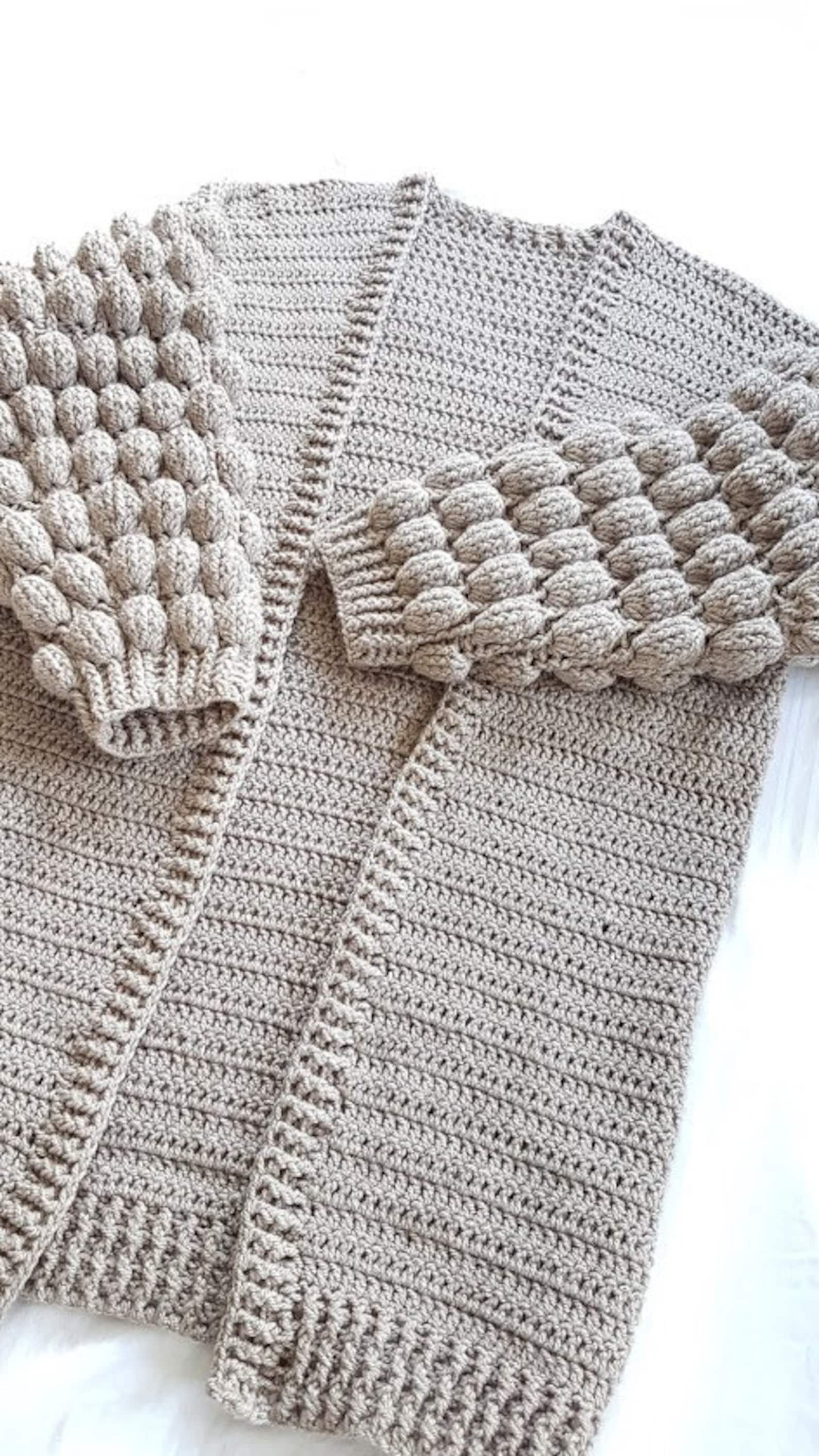 Pattern Bubble Cardigan // Oversized Cardigan // Crochet - Etsy