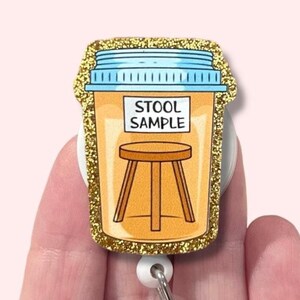 Stool Sample Badge Reel, Funny Medical Badge Reel, ID Holder, Badge ...