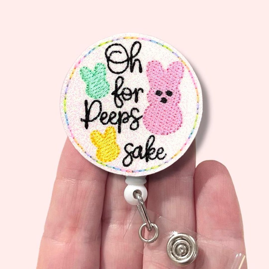 Easter Bunny Badge Reel, Easter Badge Reel, ID Holder, Badge Clip ...
