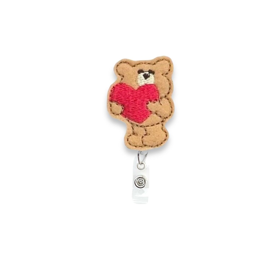 Teddy Bear Badge Reel Retractable Badge Reel Badge Reel - Etsy
