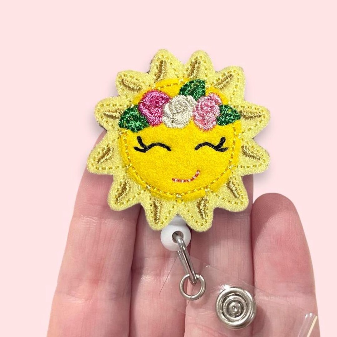 Sun Badge Reel, Sunshine Badge Reel, Summer Badge Reel, ID Holder ...