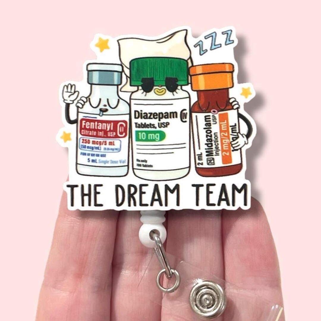 The Dream Team Badge Reel, Anesthesia Badge Reel, Surgical Badge Reel ...