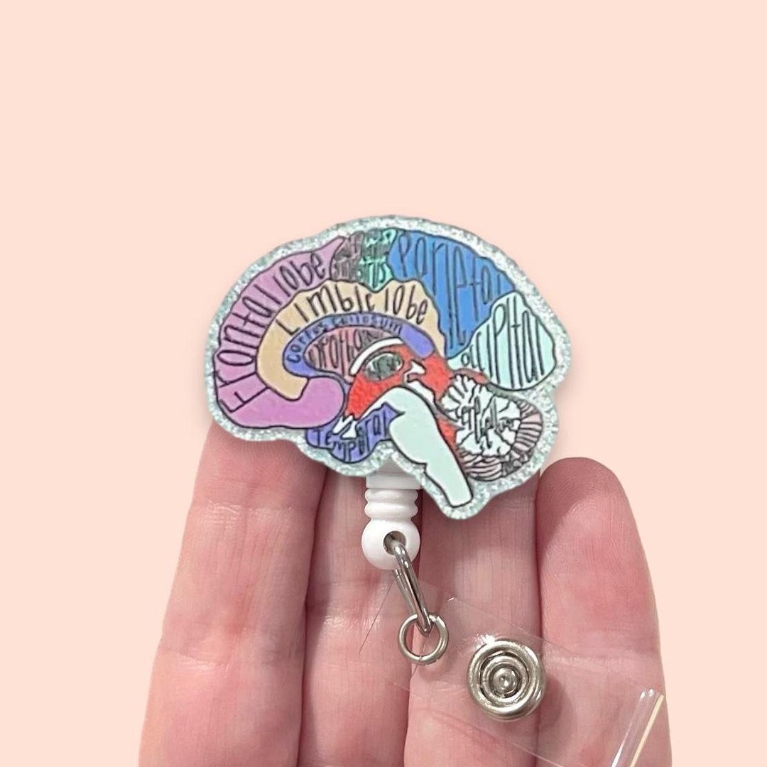 Anatomical Brain Badge Reel, Neurology Nurse Badge Reel, Neuro Badge ...