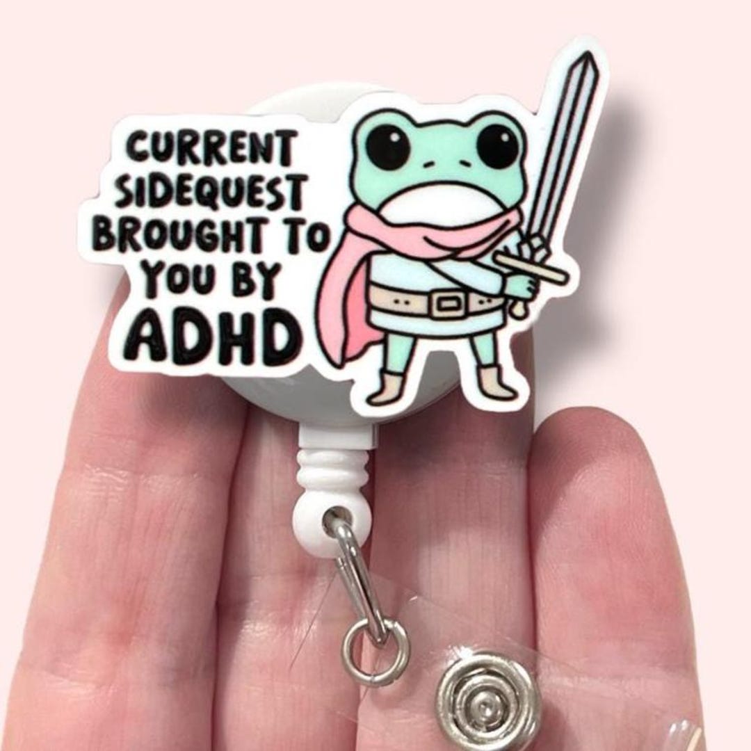 It’s the ADHD Badge Reel, Funny ADHD Badge Reel, ID Holder, Badge Clip ...