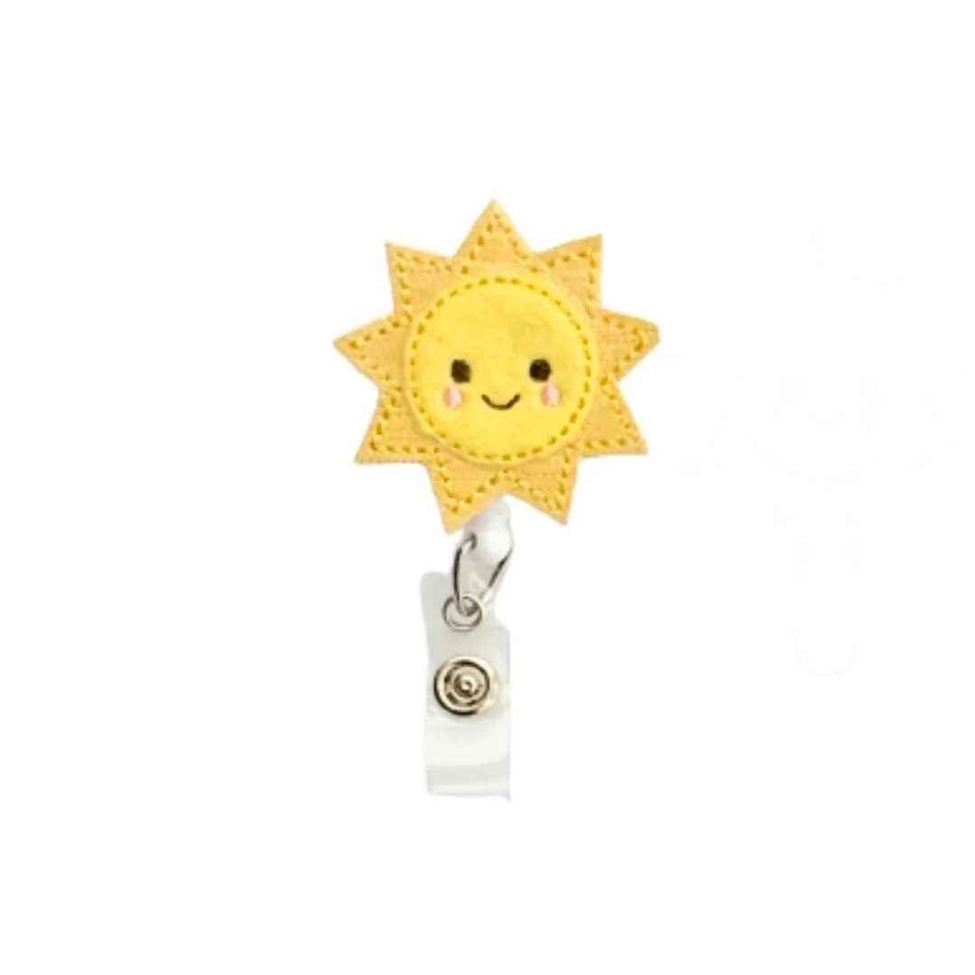 Sun Badge Reel Sunshine Badge Reel Sunny Badge Reel - Etsy