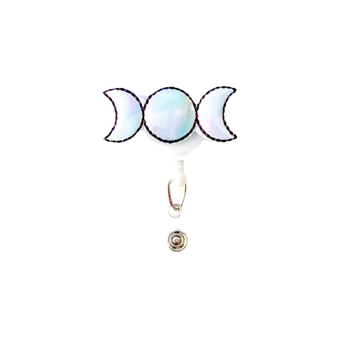 Triple Moon Badge Reel Moon Phase Badge Reel Moon Badge - Etsy