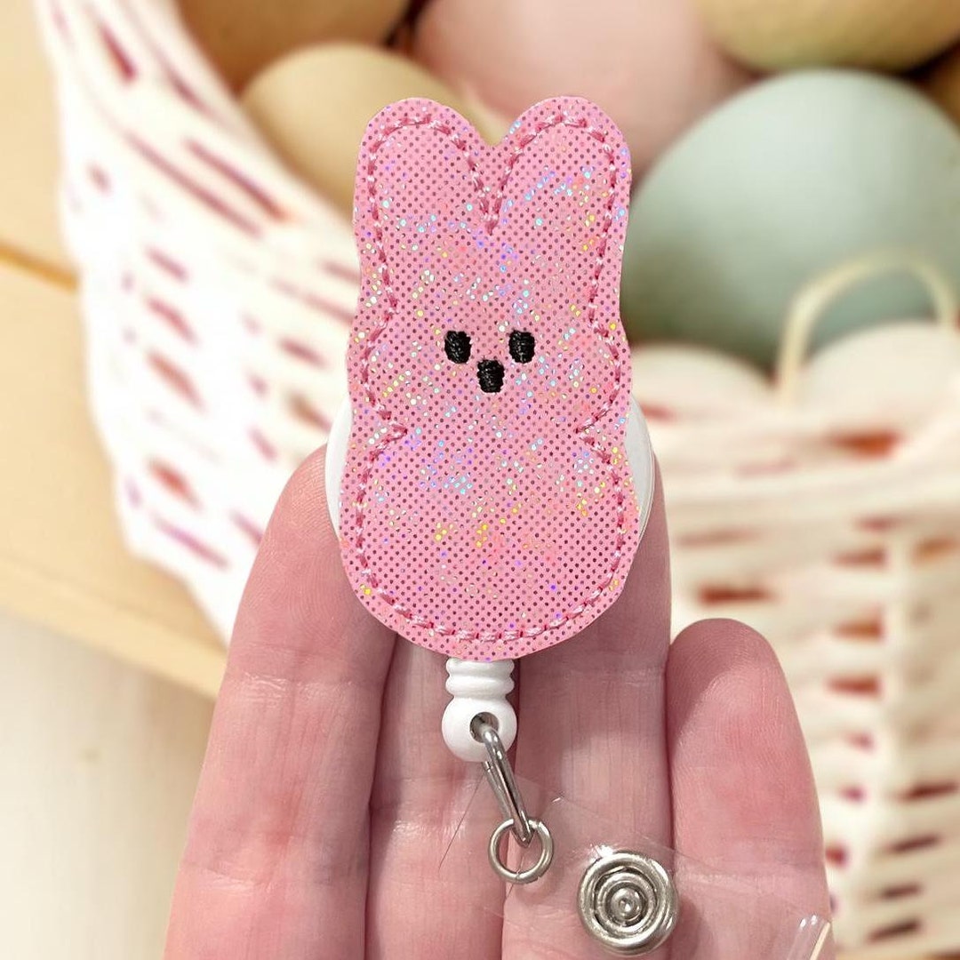 Easter Bunny Badge Reel, Easter Badge Reel, ID Holder, Badge Clip ...