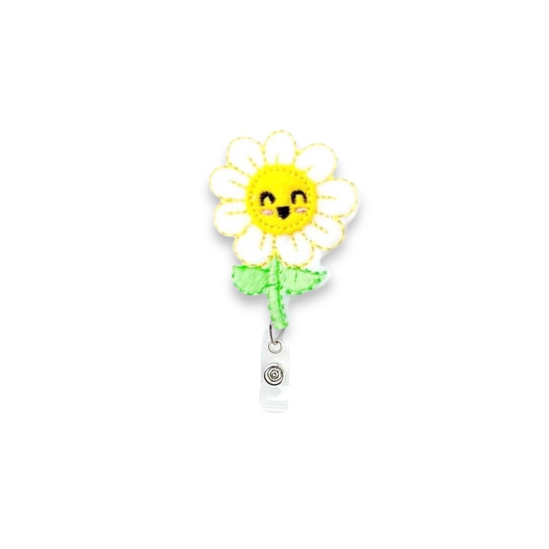 Daisy Badge Reel, Flower Badge Reel, Retractable Badge Reel, Badge Reel ...