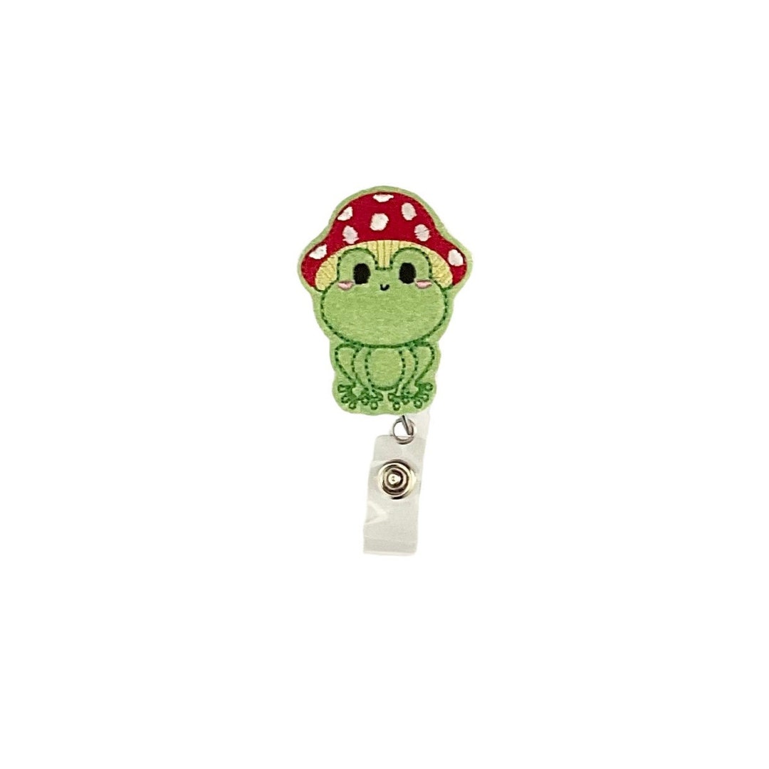 Frog Badge Reel Mushroom Frog Badge Reel Toad Badge Reel - Etsy