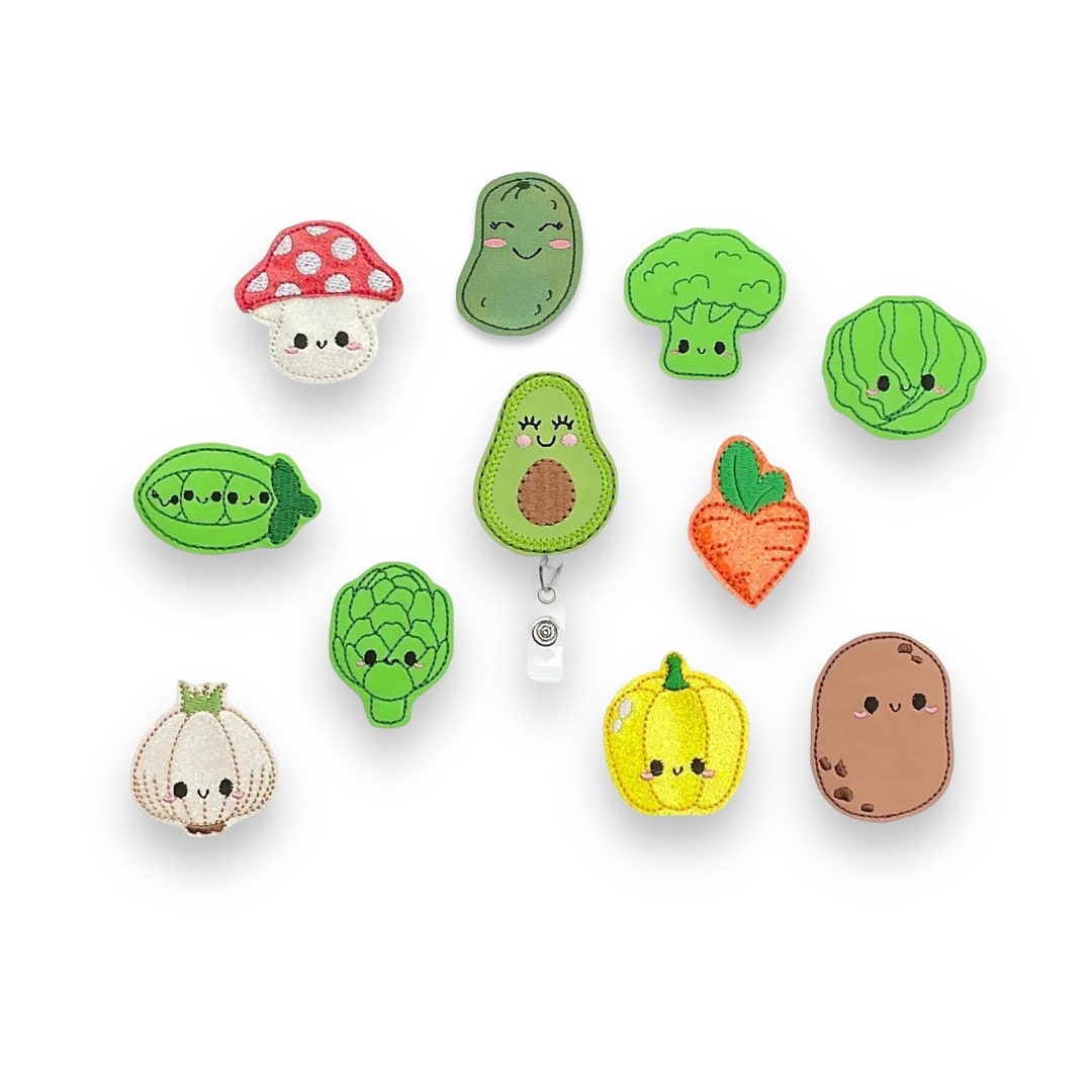 Vegetable Badge Reel, Dietitian Badge Reel, Nutritionist Badge Reel, ID ...