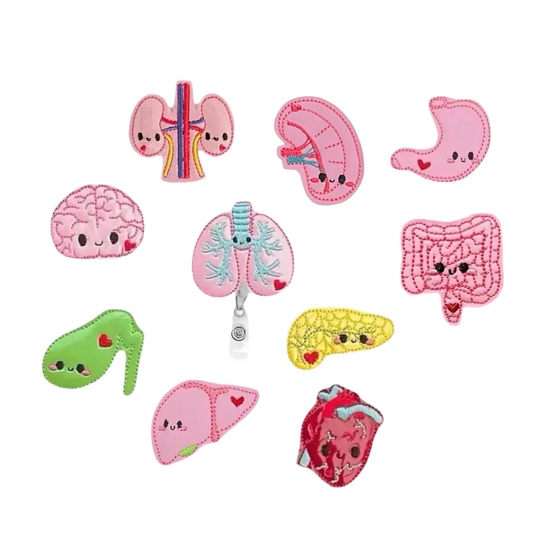 Internal Organs Badge Reel, Organs ID Holder, Badge Clip, Medical Badge ...