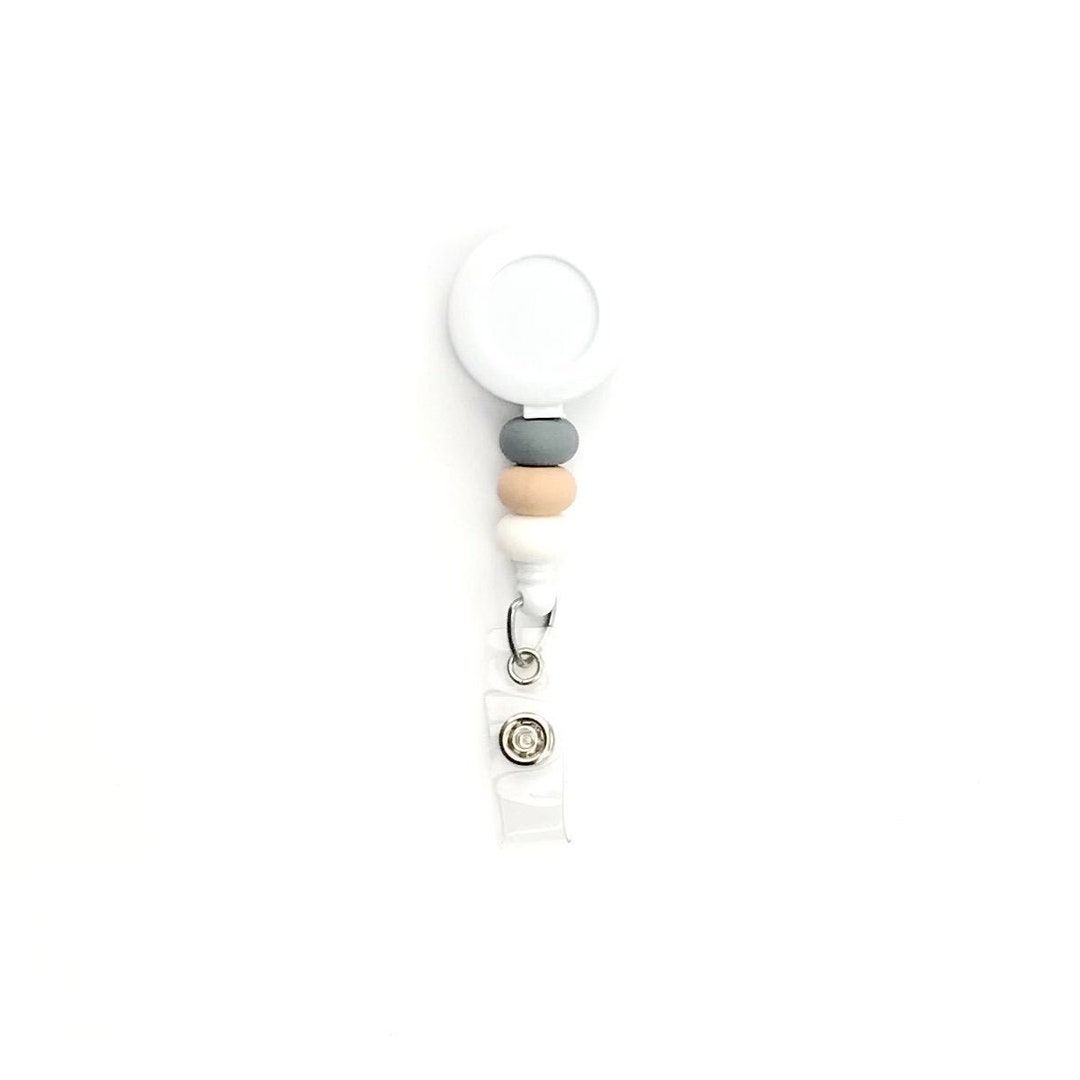 Gray Beige White Interchangeable Badge Reel Base, Interchangeable Badge ...