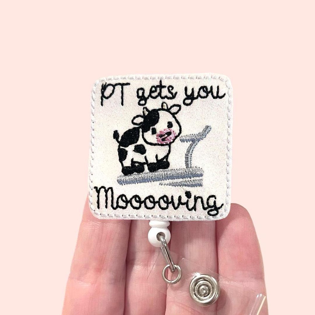 Physical Therapy Badge Reel, PT Badge Reel, Keep Moving Badge Reel ...