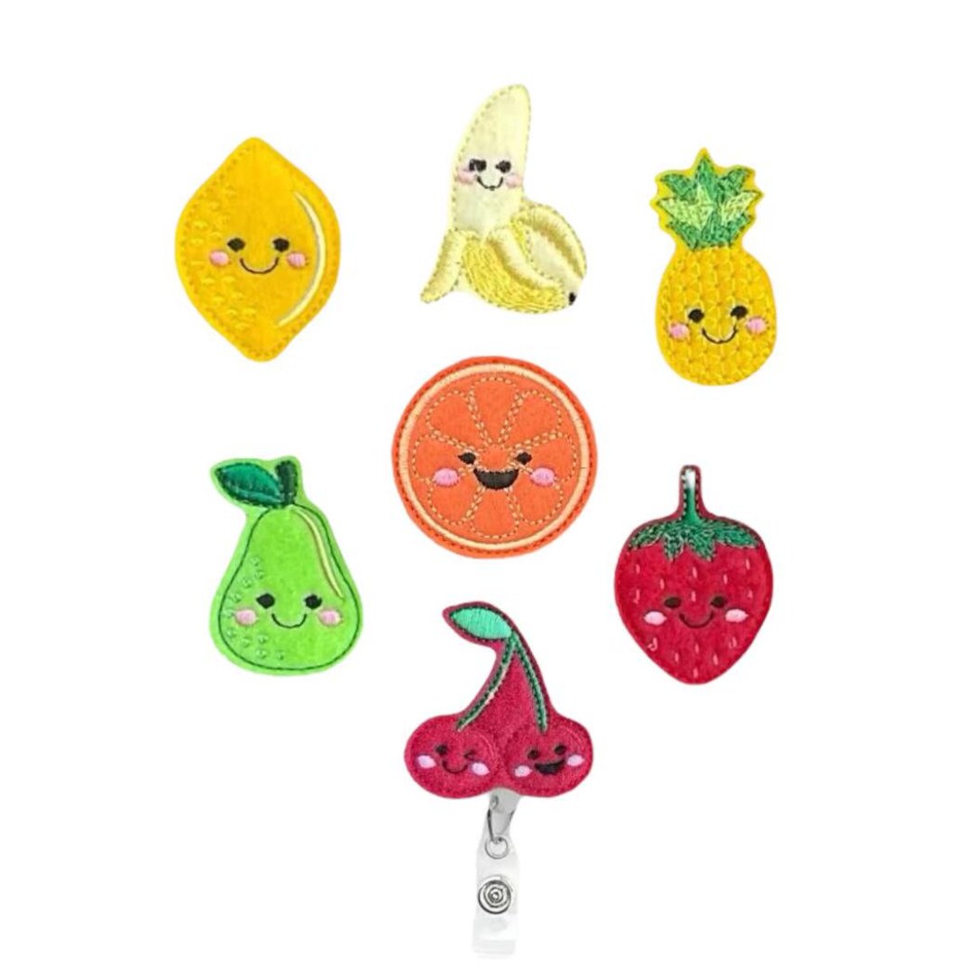 Fruit Badge Reel, ID Holder, Badge Reel Topper, Name Badge Holder ...