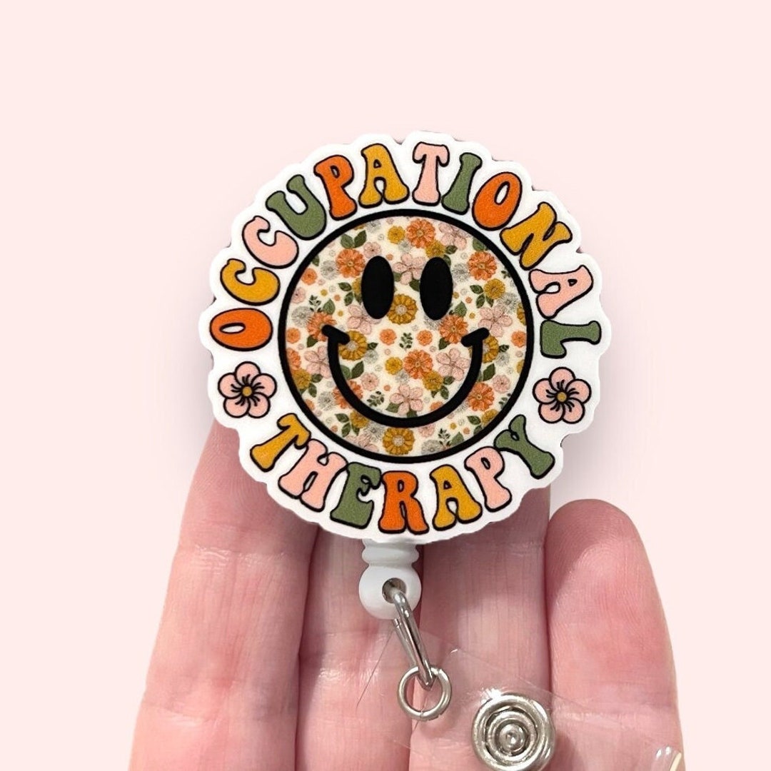 OT Badge Reel, Occupational Therapy Badge Reel, ID Holder, Badge Clip ...