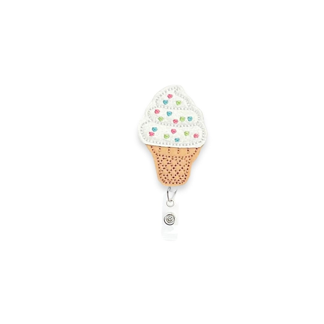 Ice Cream Cone Badge Reel, Ice Cream Badge Reel, Summer Badge Reel ...