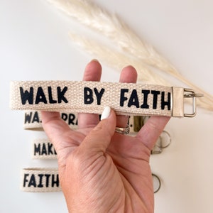 Faith Wristlet Keychain, Make Heaven Crowded Keychain, Christian ...